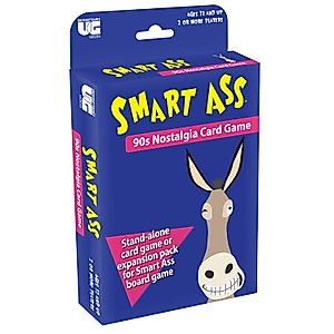 University Games | Smart Ass '90s Tuck Box Card Game, Perfect for Game Night on The Go for 2 or More Players Ages 12 and Up