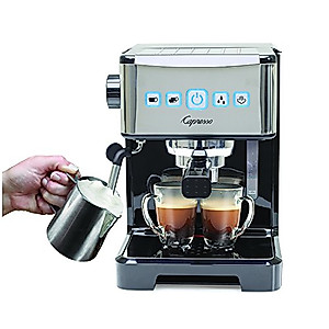Capresso 124.01 Ultima Pro Programmable Pump Espresso Machine, Black/Stainless Steel