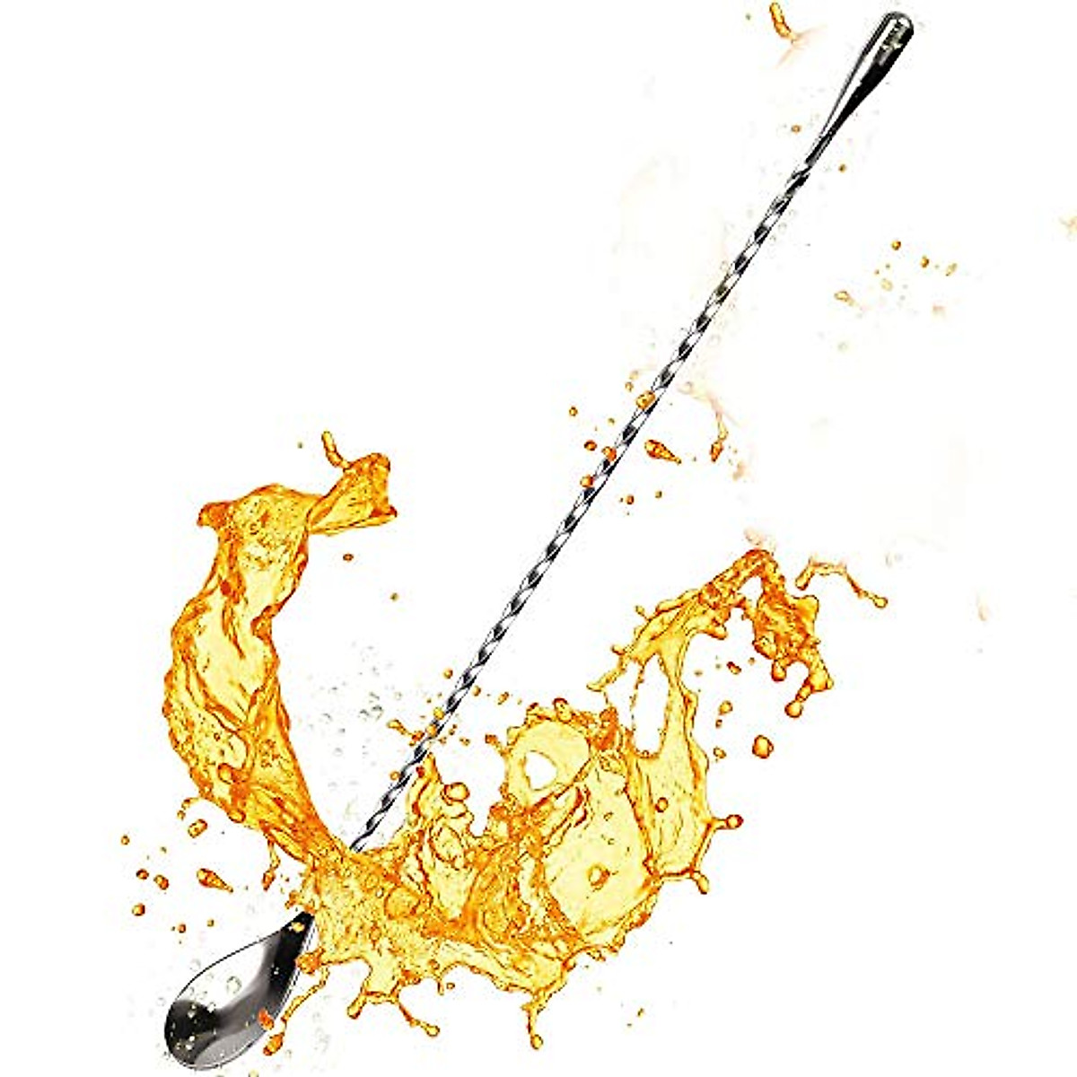 Mixing Spoon Stainless Steel Set of 2 Professional Cocktail Bar Tool (12 Inches) Japanese Style Teardrop End Design