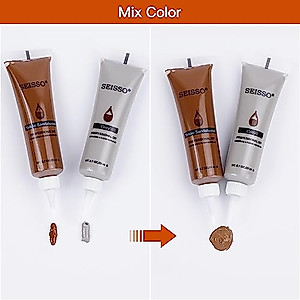 SEISSO Wood Repair Kit Wood Touch up Paint Restore Any Wood Furniture Wood Stain, 12 Colors Cover Surface Scratch for Wooden Floor Table, Filler Furniture Paint Oak, Cabinet, Door, Veneer, Walnut,