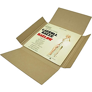 (10) White Vinyl Record LP Shipping Mailer Boxes - Holds 1 to 3 12" Records - Adjustable Height - STRONG 200# Test Cardboard #12BC01VDWH