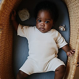 mushie Extra Soft Bassinet Muslin Crib Sheet | 30" x 16" (Tradewinds)