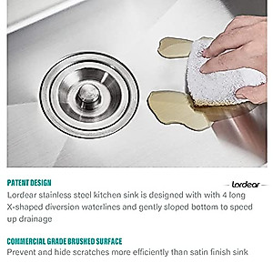 33 Kitchen Sink Drop In Double Bowl - Lordear 33"x22" Kitchen Sink Stainless Steel 16 Gauge Topmount Double Bowl 60/40 Kitchen Sink