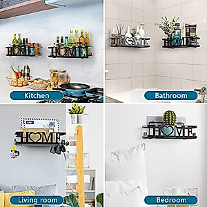 NisuAM Shower Caddy, Shower Organizer H-O-M-E Adhesive Shower Shelves Accessories, 3 Pack Rustproof Shower Shelf for Inside Shower, No Drilling Bathroom Organization and Storage Shower Rack