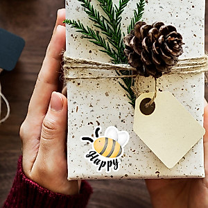 muminglong Cute Bee Happy Small Business Stickers,Happy Mail Stickers,Thank You Stickers,Handmade Stickers,Small Shop Sticker,Package Stickers for Small Business, 500 PCS