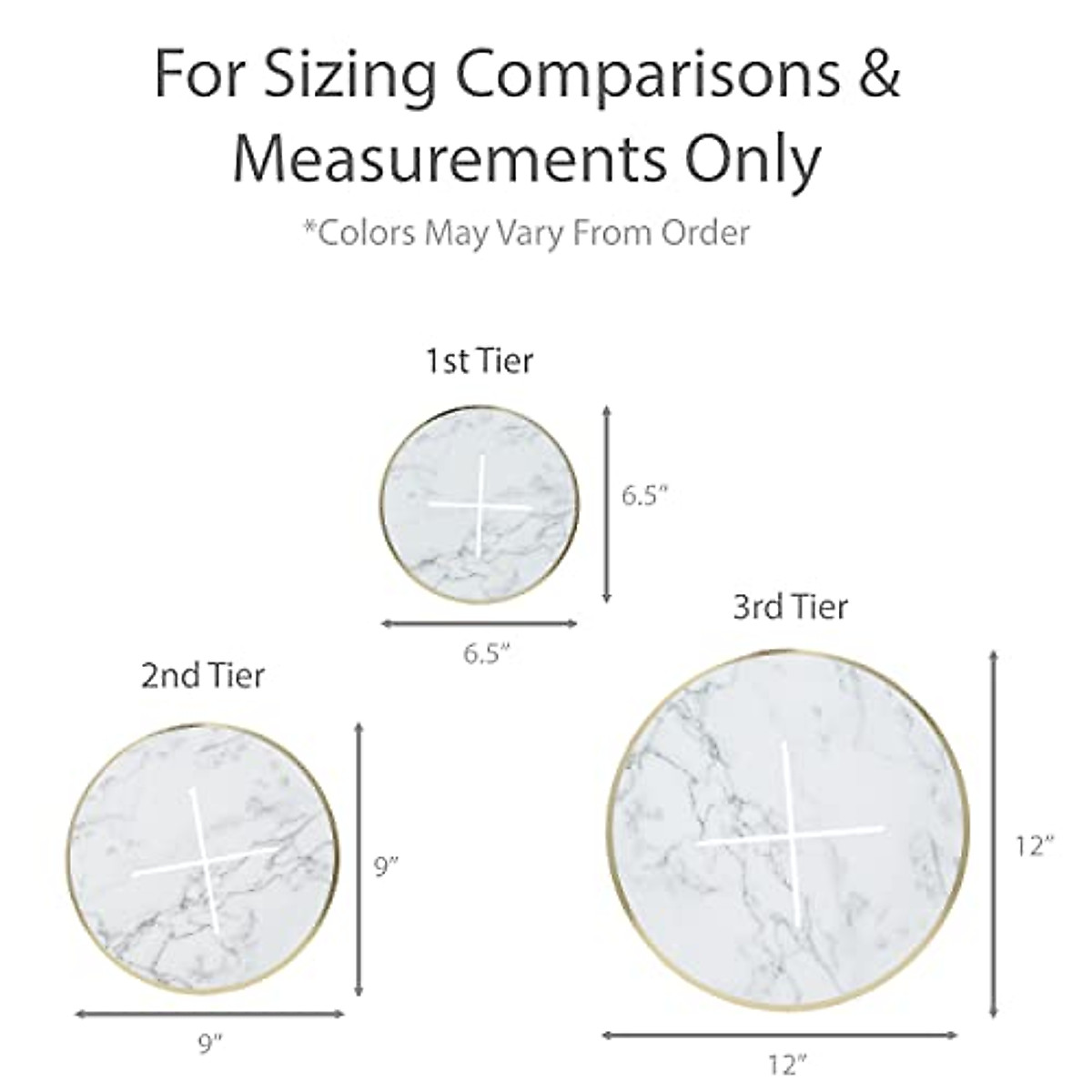 3-Tier Dessert & Cupcake Decorative Serving Tray Stand for Birthdays and All Themed Parties & Events, 2 Serving Towers Per Pack (Pastel Rainbow)