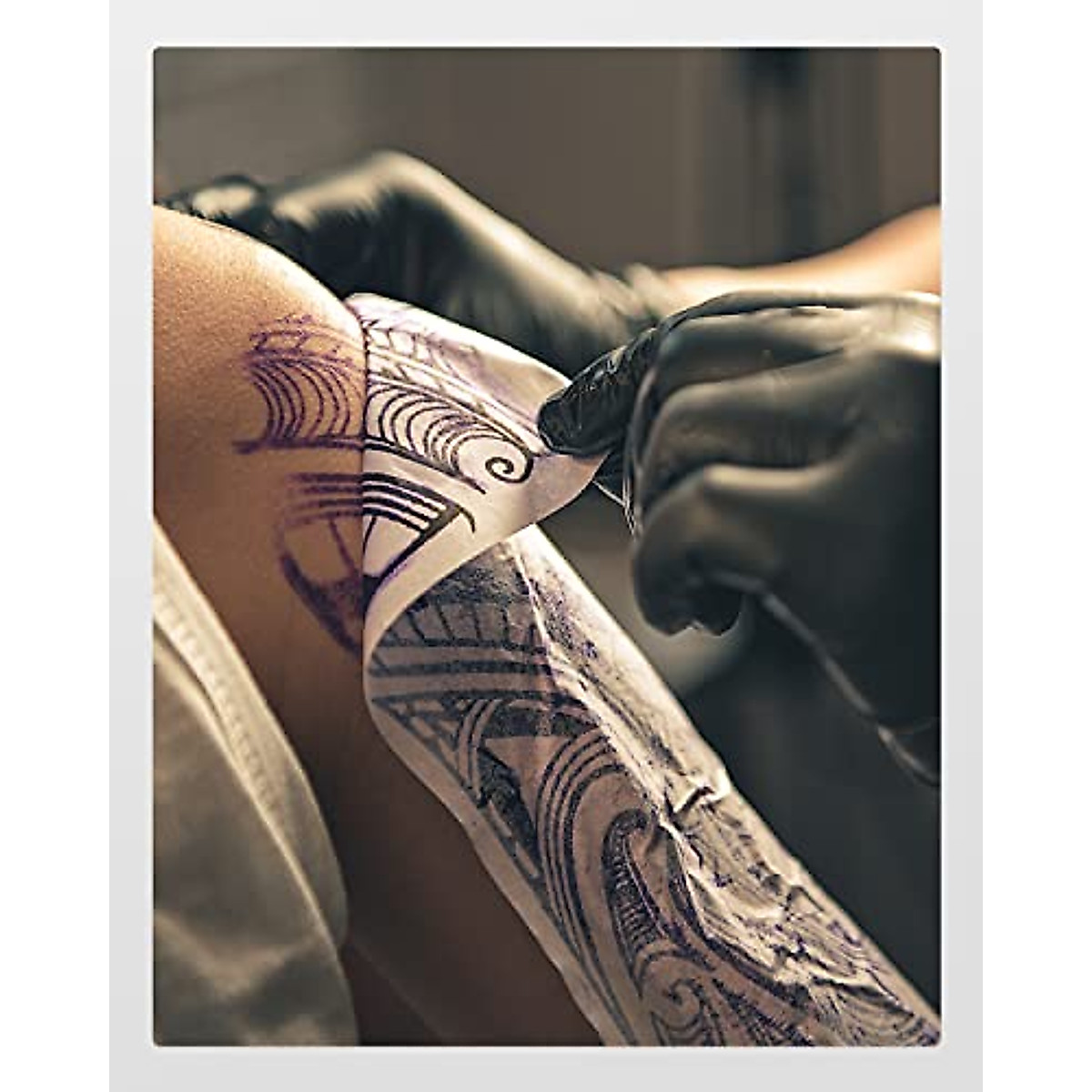 Phomemo Tattoo Transfer Paper - 100 Sheets A4 Size, Thermal Stencil Paper for Tattoo Transfer Kit - Commercial & Personal Use, DIY Tattoo Tracing Paper Compatible with M08F Printer & Tattoo Supplies