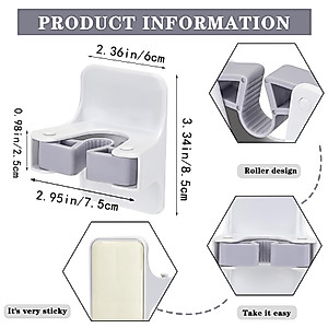 Thidawang Broom Holder Wall Mount Broom Hanger Wall Mount Laundry Room Organization Mop Holder Wall Mount Camper Must Haves Home Organization Broom and Mop Organizer Wall Hanging (White)