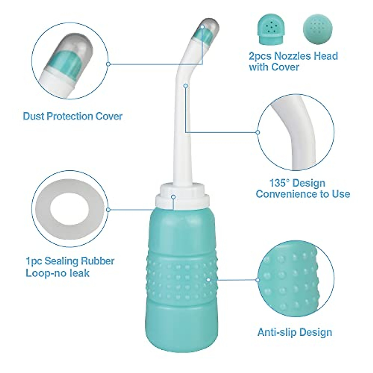 TopQuaFocus 12oz Perineal Bottle for Postpartum Care Portable Travel Peri Sprayer Bidet Postpartum Recovery Essentials After Birth Cleaning for Mom Baby Personal Hygiene Care Hemorrhoid Treatment