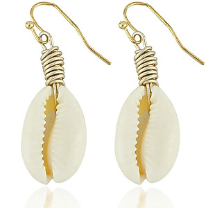 Soul Statement Women's Summer Earrings, Cowrie Shell Dangle Earring Set for Women, Festival Trendy Fashion Accessories