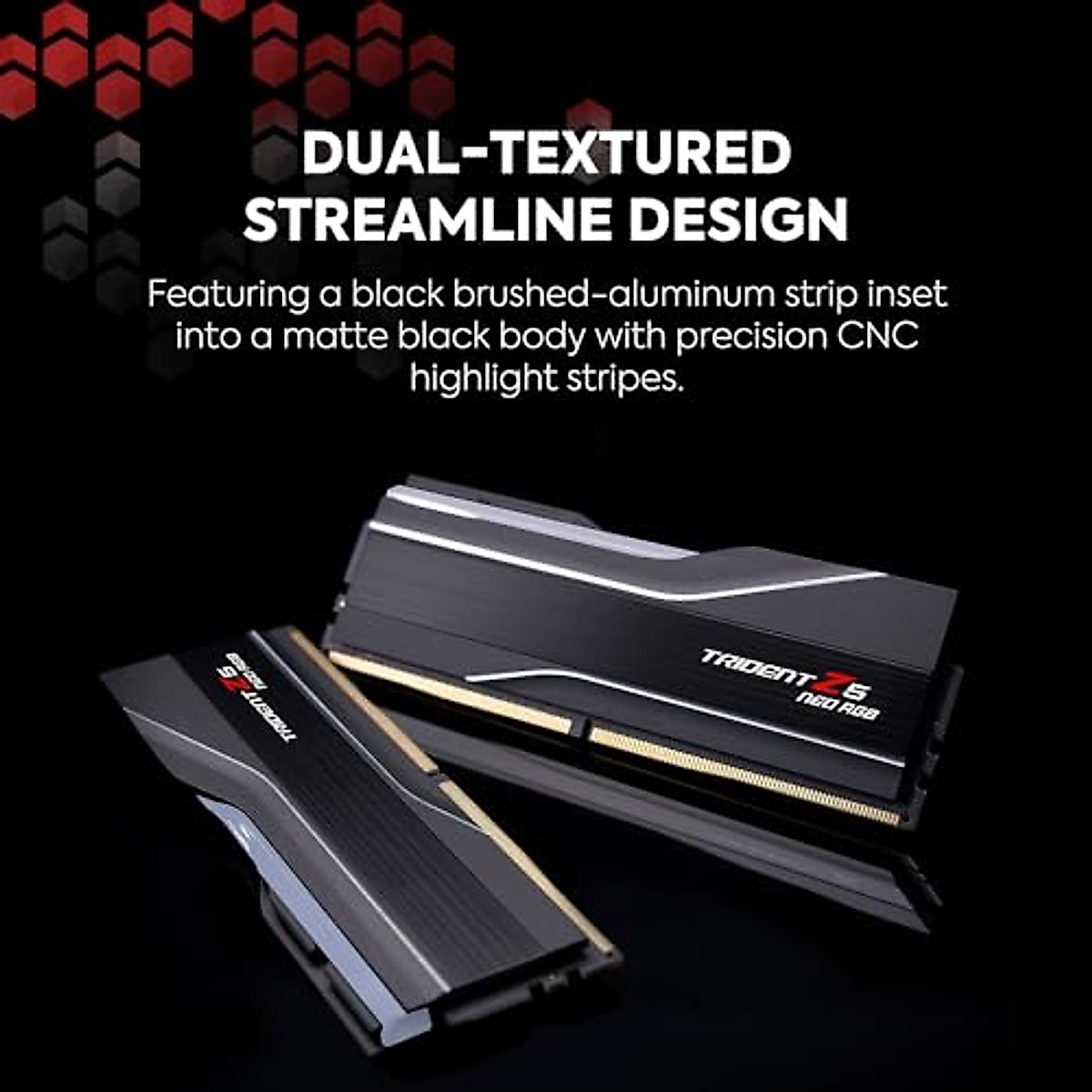 G.SKILL Trident Z5 Neo RGB Series (AMD Expo) DDR5 RAM 32GB (2x16GB) 6000MT/s CL36-36-36-96 1.35V Desktop Computer Memory UDIMM - Matte Black (F5-6000J3636F16GX2-TZ5NR)