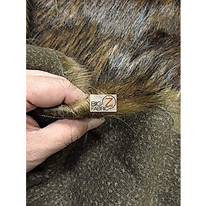 Faux Fake Fur Animal Short/Long Pile Coat Costume Fabric (Wolf Series) Sold by The Yard DIY Scarfs Rugs Accessories Fashion (Honey Wolf)