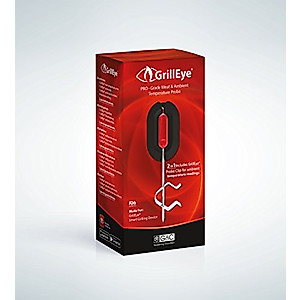 GrillEye, Black GE0002 Professional Meat Temperature Probe and Ambient Clip