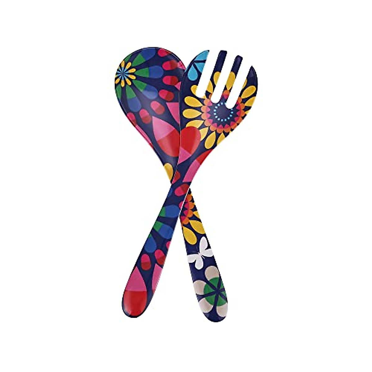 French Bull Salad Server 2 Piece Set - Melamine Dinnerware - 13" - Outdoor, Party, Utensils - Festival