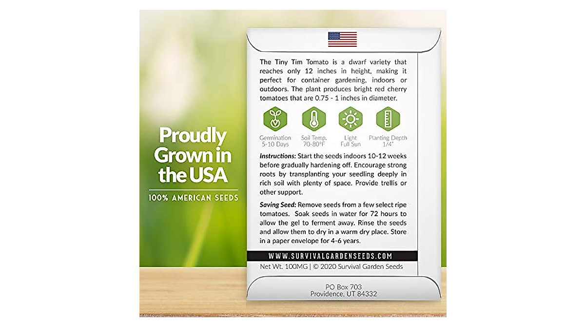 Grow Tiny Tim Tomatoes: Compact Non-GMO Seeds for Home Gardens