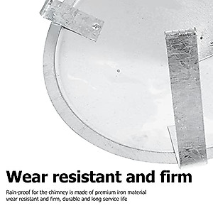 Roof Vent Proof Accessories Metal Chimney Smokestack Spark Weather Topper Steel Stainless Insulation Top Cover All Wind Silver Rainproof Round Arrestor Practical Cap