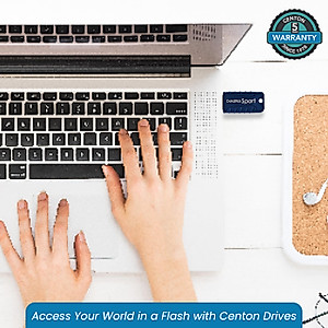 Centon Electronics MP Essential USB 3.2 Gen1 DataStick Sport Flash Drive, 16 GB, 10 USB Flash Drives, 10 Bulk Pack, Navy Blue