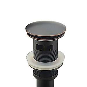 Purelux Bathroom Faucet Vessel or Vanity Sink Spring Pop Up Drain Stopper With Overflow, Oil Rubbed Bronze, Fits 1-3/4" Drain Hole
