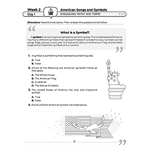 1st Grade Social Studies: Daily Practice Workbook | 20 Weeks of Fun Activities | History | Civic and Government | Geography | Economics | + Video ... Each Question (Social Studies by ArgoPrep)