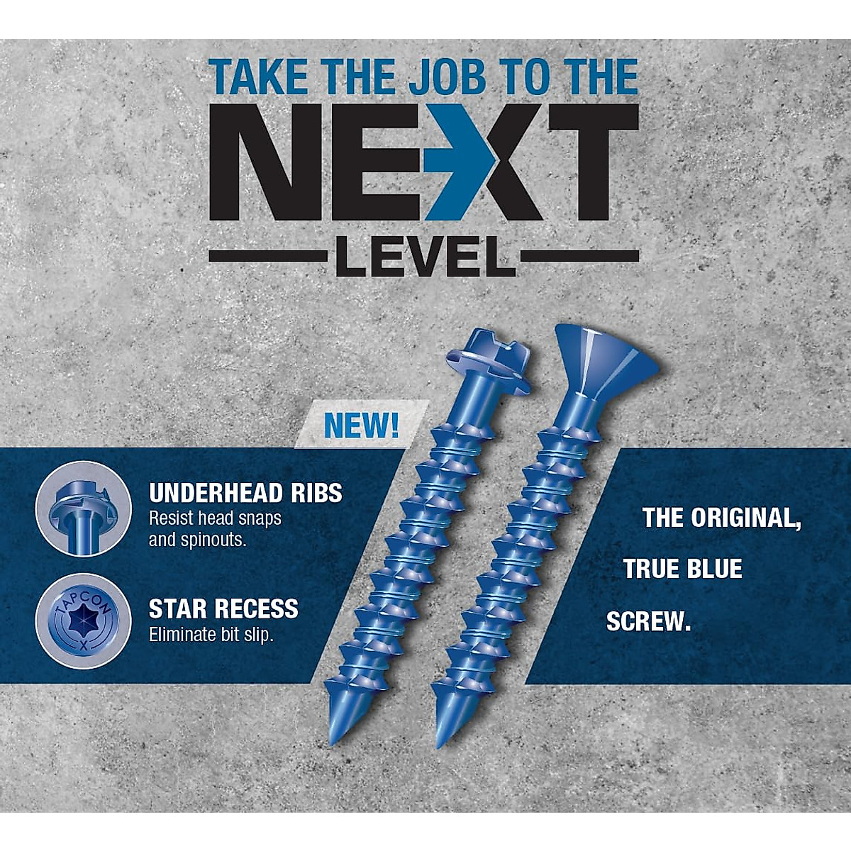 Tapcon 1/4" x 1-3/4" Star Torx Head Concrete Anchor Screws 3185407V2 | 100 Pack | Drill Bit Included