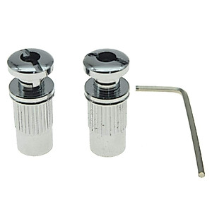 KAISH Guitar Locking Tailpiece Mounting Studs Locking Stop Bar Posts Wraparound Bridge Locking Posts Chrome
