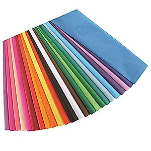 Hygloss Products Bleeding Tissue Assortment- Multi-Color Assortment 12 x 18 Inch, 50 Sheets
