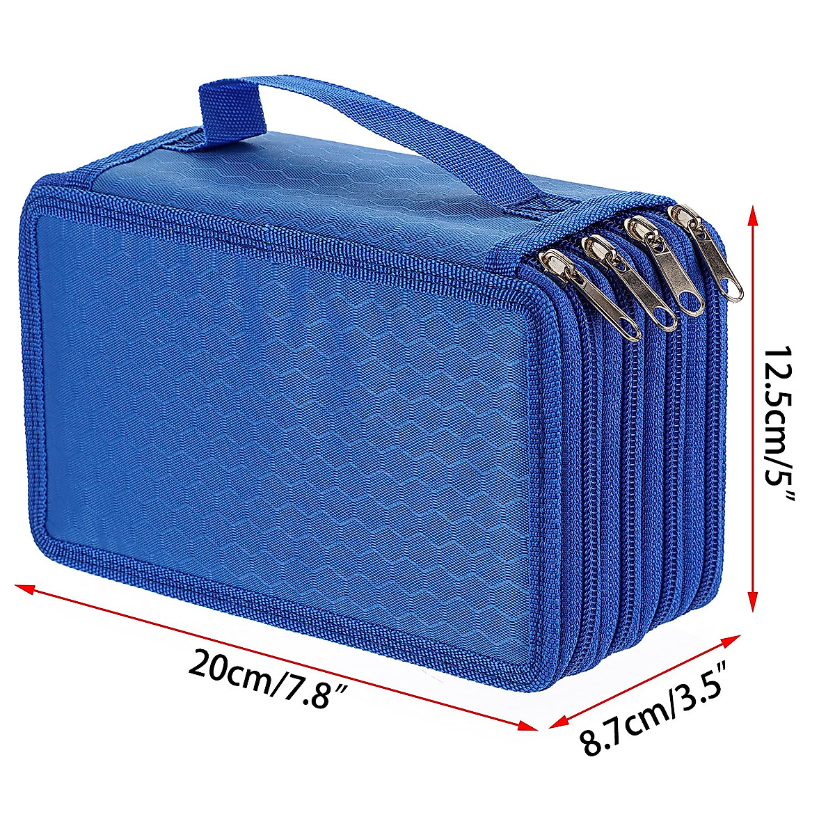 BTSKY® Handy Wareable Oxford Pencil Bag 72 Slots Pencil Organizer Portable Watercolor Pencil Wrap Case (Blue)