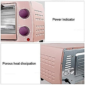 Mini Electric Oven Home Multifunctional Baking Oven Trifle Bread Hob Grill Home Small Baking Cake Pizza Oven 9L Mini Ovens (Color : Pink) (Black) (Pink)