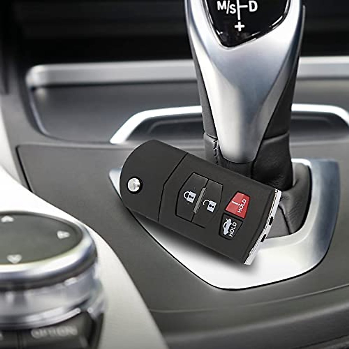 uxcell New Smart Remote Flip Key Fob Shell Case 4 Button for Mazda 3 5 6 RX-8 CX-7 CX-9 2007-2010