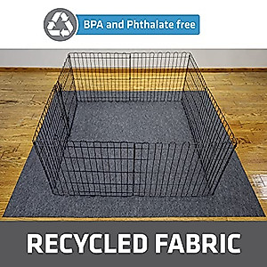 Drymate Dog Playpen Mat, Absorbent, Waterproof, Non-Slip, Machine Washable, XL Size (60” x 74”), Reusable Puppy Pad for Training, Whelping, Housebreaking, Incontinence, and Crate/Kennel (USA Made)