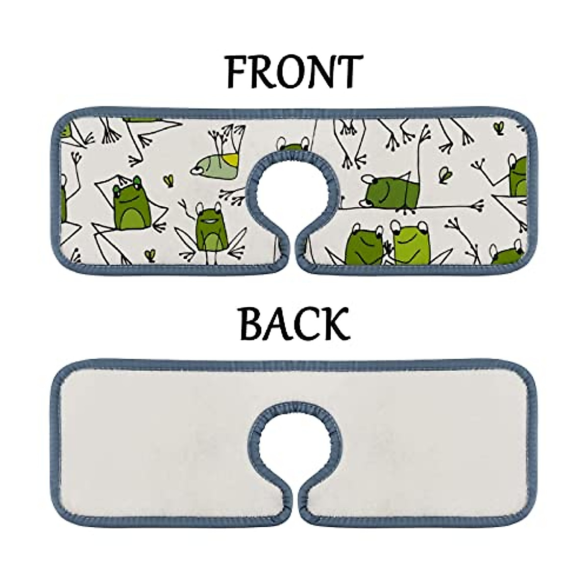 Absorbent Kitchen Faucet Mat 4 Pieces Funny Frogs Cute Animals Faucet Sink Splash Guard Bathroom Counter and RV,Faucet Counter Sink Water Stains Preventer