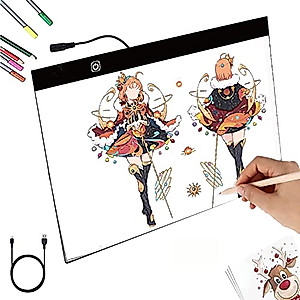 Portable Led A5 Painting Light Pad Tracing White LED Artcraft Light Box Bright Pad for Sketching, Diamond Painting (A5)
