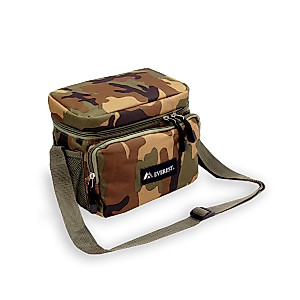 Everest Cooler/Lunch Pattern Bag, Woodland Camo, One Size,CB6P-CAMO