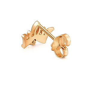 CHOW SANG SANG Delicate Gold 18K Rose Solid Gold Crown Single Stud Earring for Women and Girls 93320E