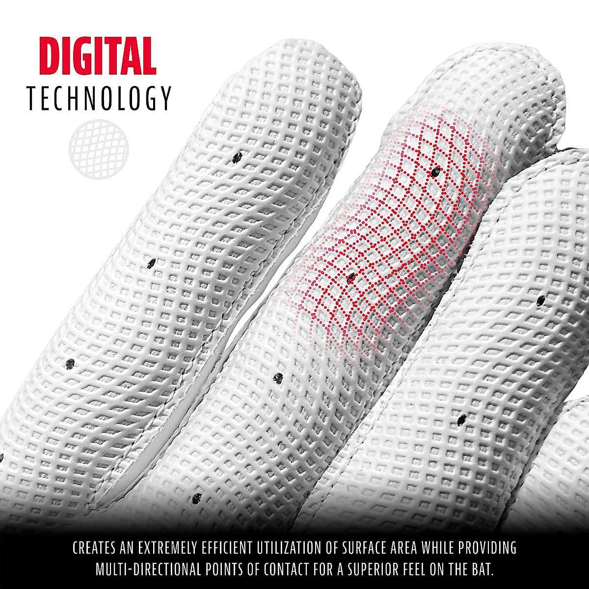 Franklin Sports MLB Batting Gloves - Classic XT Adult Men's + Youth Batting Gloves Pair - Baseball + Softball Gloves - White - Adult Small