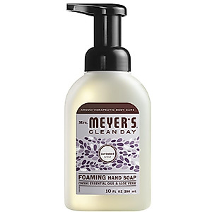 MRS. MEYER'S CLEAN DAY Foaming Hand Soap, 10 Oz. Variety Pack of 6 Scents (Lemon Verbena, Lavender, Rainwater, Watermelon, Apple, Plumberry Scents) Bundle of 6 Items