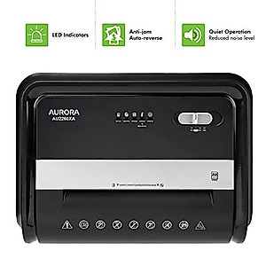Aurora AU2260XA Heavy Duty Anti-Jam 22-Sheet Crosscut Shredder/60 Min Run Time/ 7-Gallon Pullout Basket and Casters