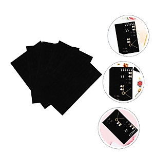 EXCEART 6 pcs Pad Tray Earrings Black Necklace Earring Selling Organizer Holder Storage Rings Sponge Ring Insert Mats Foam Showcase Pads Slots Jewelry Trays for Holders Display with