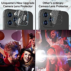 UniqueMe 𝑵𝑬𝑾 𝟮𝟬𝟮𝟮 [ 3 Pack] Compatible with iPhone 12 Pro Max 6.7" Camera Lens Protector Tempered Glass,[Case Friendly][Scratch-Resistant][Does Not Affect Night Shots] -Black Circle