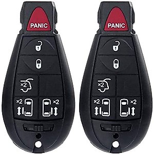 6 Button Key Fob Compatible for 2008-2015 Chrysler Town and Country,2008-2014 Dodge Grand Caravan Keyless Entry Remote Replacement for M3N5WY783X IYZ-C01C