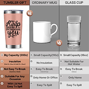 WFSJRED Keep Talking I'm Diagnosing You Counsellor Vacuum Insulated 20 oz Insulated Tumblers with Lid & Straw | Stainless Steel Travel Coffee Wine Tumbler Mug (Keep TALKING Tumbler)