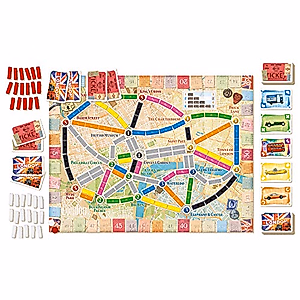 Ticket to Ride London Board Game - Train Route-Building Strategy Game, Fun Family Game for Kids & Adults, Ages 8+, 2-4 Players, 10-15 Minute Playtime, Made by Days of Wonder