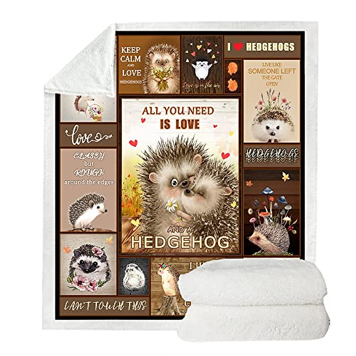 CYREKUD Hedgehog Gifts for Women Blanket,Hedgehog Blanket Hedgehog Gifts for Hedgehog Lovers Throw Blanket,Hedgehog Blanket for Adults,Hedgehog Blanket for Bedroom Sofa Couch Christmas Decor 50"x 60"