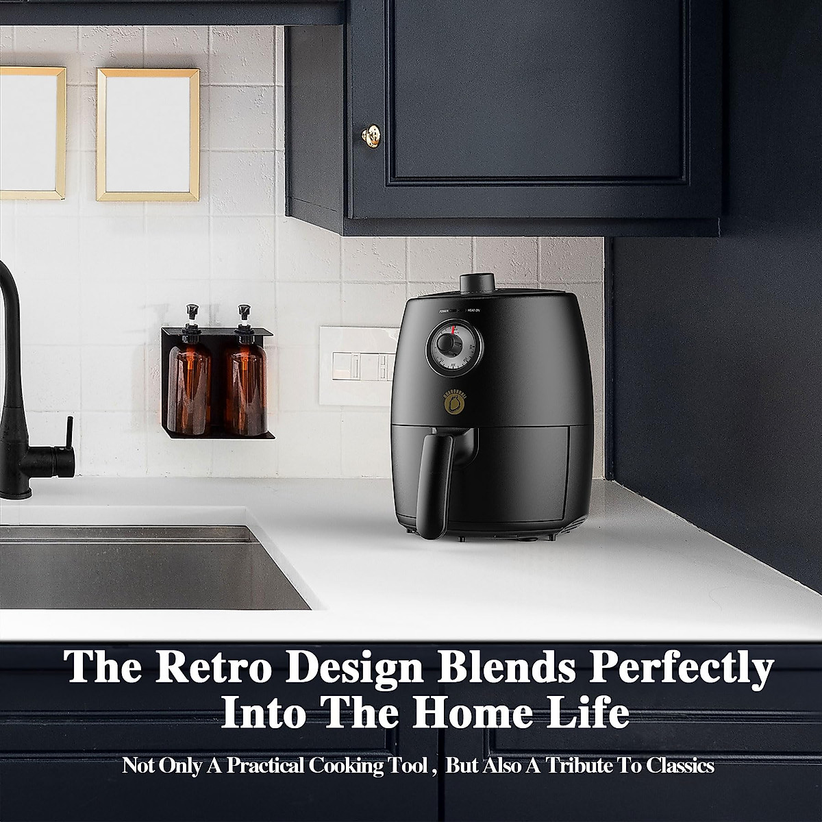 Dragonball Air Fryer 2 QT, Retro Air Fryer With Quick Set Time, Small Air Fryer For Two People, Non Toxic, Nonstick And Dishwasher-Safe, Mini Air Fryer 2 Quart, BlACK