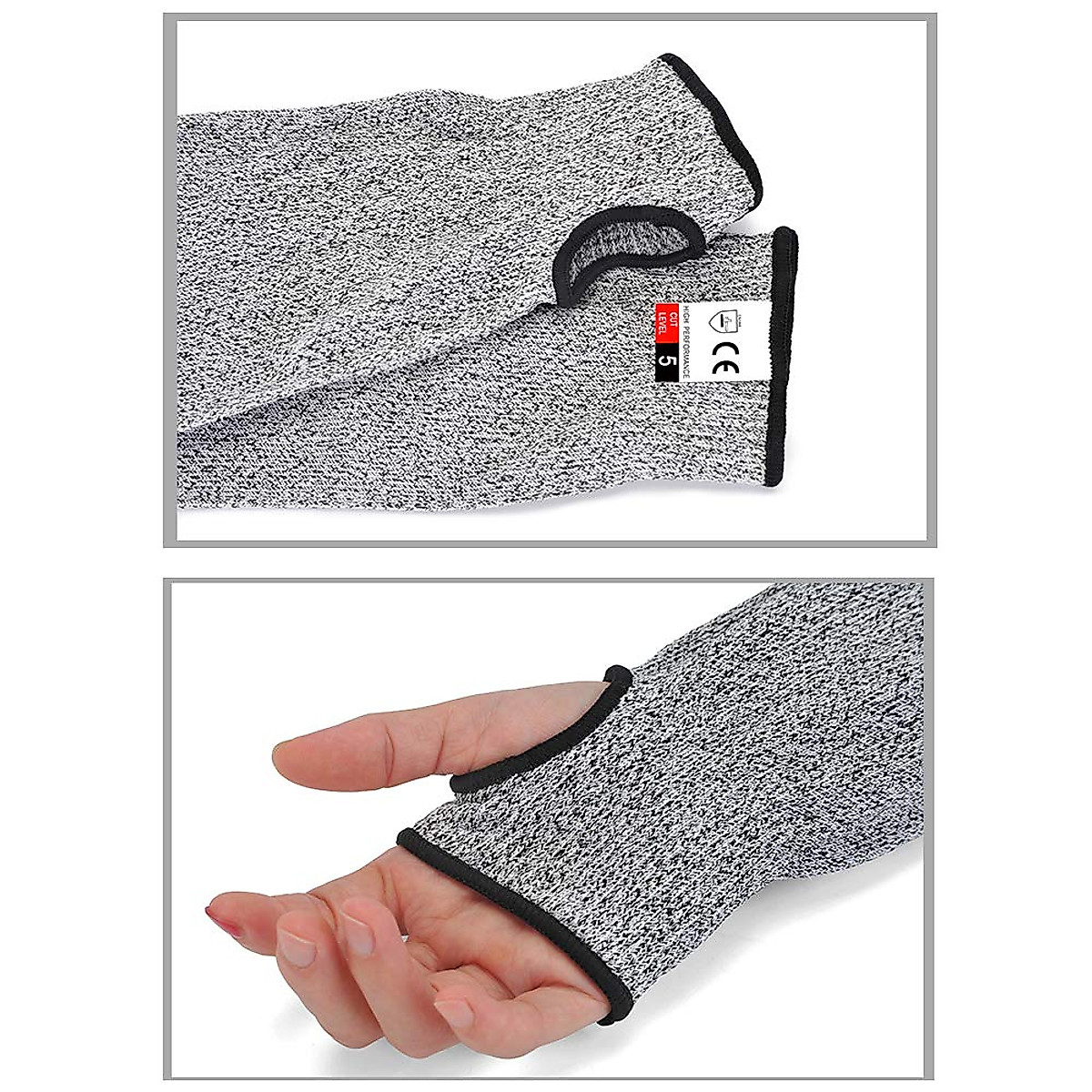 Cut Resistant Sleeves,Breathable Arm Protectors for Thin Skin and Bruising,18 inch Safety Gardening Sleeve with Thumb Hole,Sleeves to Cover Arms for Men Women on Garden fixing Work