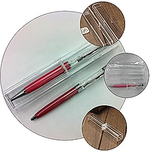 Healifty 20pcs Pen Gift Box Empty Ballpoint Pen Box Plastic Clear Pencil Boxes Pen Storage Case for School Office Collection