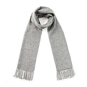 Villand Pure 100% Cashmere Scarf with Fringed Edges, Ultra Soft Large Cashmere Shawl Wrap for Women and Men (Gray)