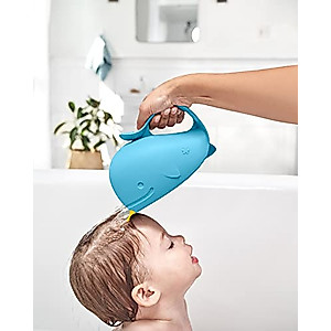 Skip Hop Baby Bath Rinse Cup, Moby Tear-free Waterfall Rinser, Blue