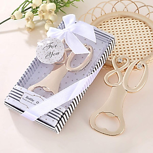 16 PCS Black&White Bottle Openers Gold Wedding Favors Decorations,80 Wedding Anniversary 80th Birthday Party Favors for Guests Bridal Shower Party Supplies (Black 80, 16)