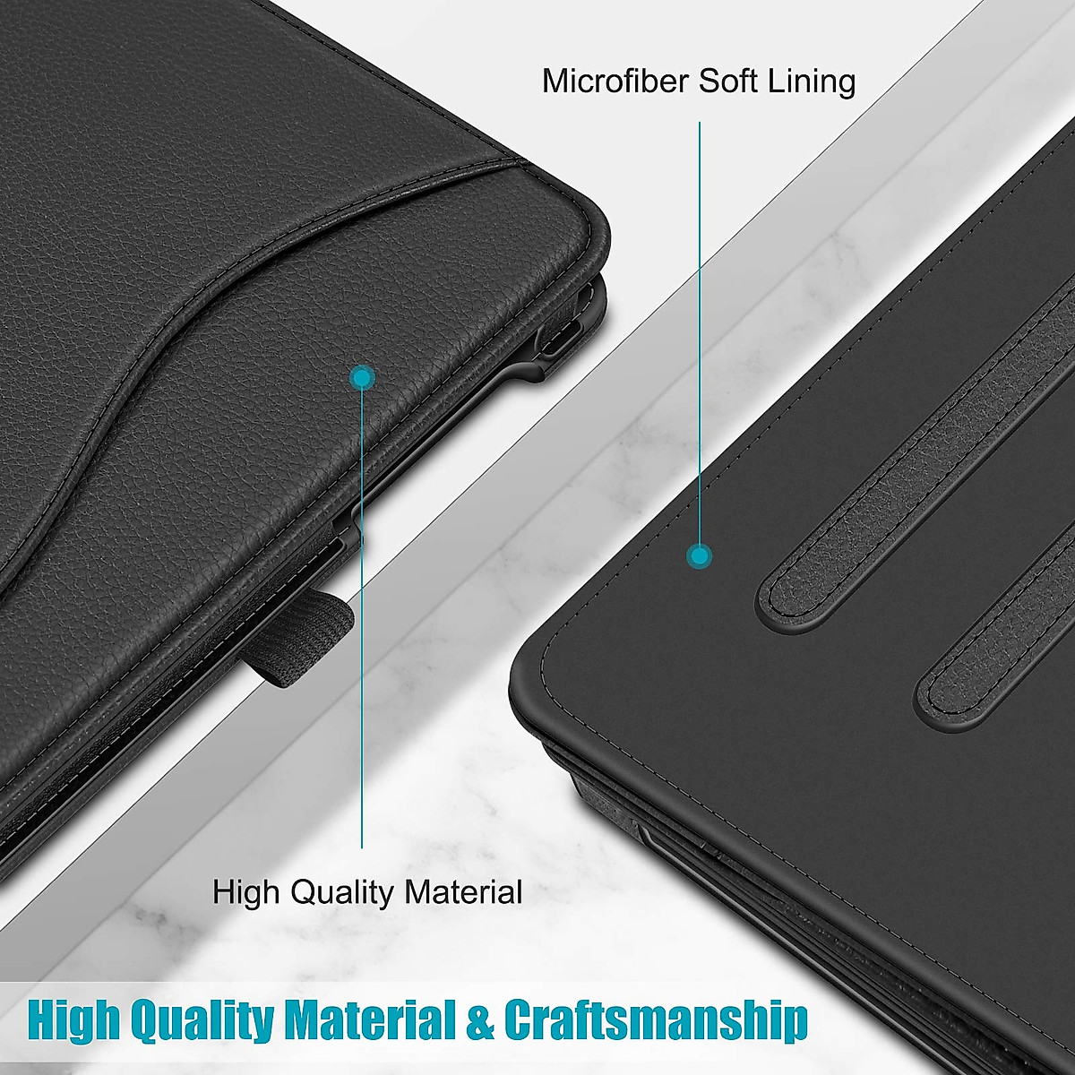 Fintie Case for Alcatel Joy Tab 2 (9032Z) / TCL Tab 8 (9038s) Tablet - [Hands Free] Multiple Angle Viewing Folio Stand Cover with Pocket (Black)